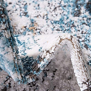 Rugs.com Leipzig Collection Area Rug – 7' x 10' Multi Low-Pile Rug Perfect for Bedrooms, Dining Rooms, Living Rooms