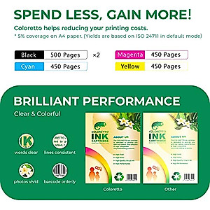 COLORETTO Remanufactured Ink Cartridge Replacement for Epson 288 T288XL 288 XL Used for Epson Expression home XP-240 XP-330 XP-340 XP-430 Printer 5 packs (2 Black 1 Cyan 1 Magenta 1 Yellow) Combo Pack