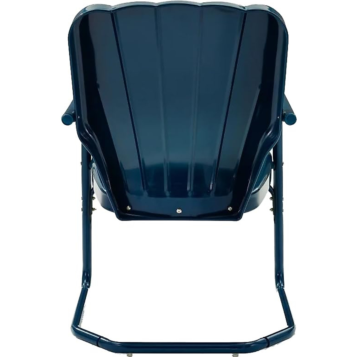 Crosley Furniture Ridgeland 2-Piece Outdoor Chair Set, Retro Metal Patio Chairs for Dining, Porch, Deck, Navy