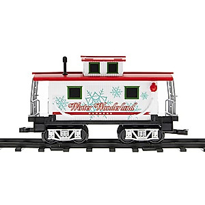 Lionel Battery-Operated Winter Wonderland Express Toy Train Set with Locomotive, Train Cars, Track & Remote with Authentic Train Sounds, Steam & Lights for Kids 4+