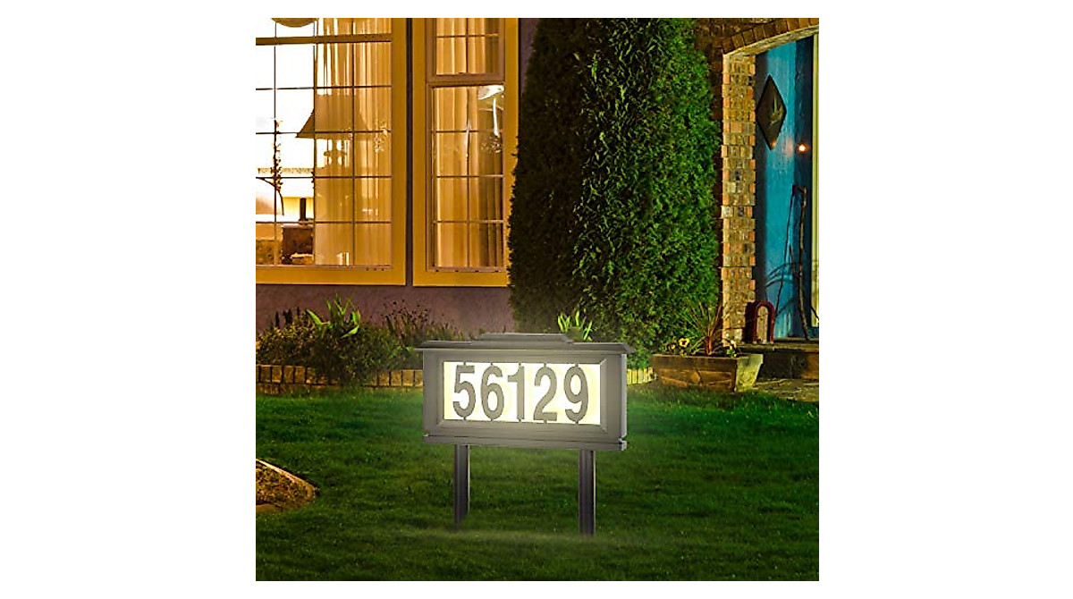 Lighted House Numbers Address Sign - Solar Lighted Address Numbers ...