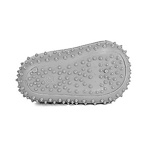 HOWELL Unisex Baby Socks Shoes Anti Slip Floor Socks with Soft Rubber Bottom Infant Newborn Cotton Sock Boots (Grey Bear,6-12 Months)