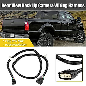 X AUTOHAUX for Ford Super Duty 2013-2016 FC3Z14A412A Tailgate Backup Camera Wiring Harness Replace DC3Z-14A412-A FC3Z-14A412-A