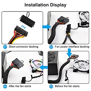 3pcs 24-Pin ATX Power Supply Jumper Bridge Connector PSU Tester