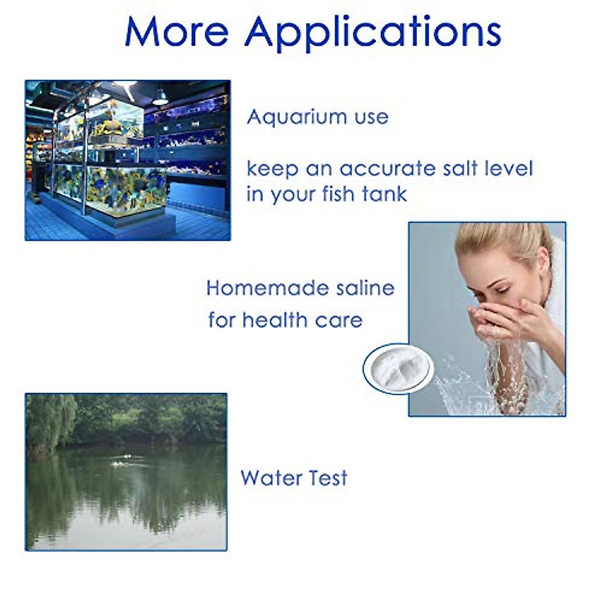 capetsma Salinity Tester, Accurate Sea Hydrometer Aquarium Marine Salinity Meter for Fish Tank Pond Water Saltwater Freshwater Specific Gravity Test