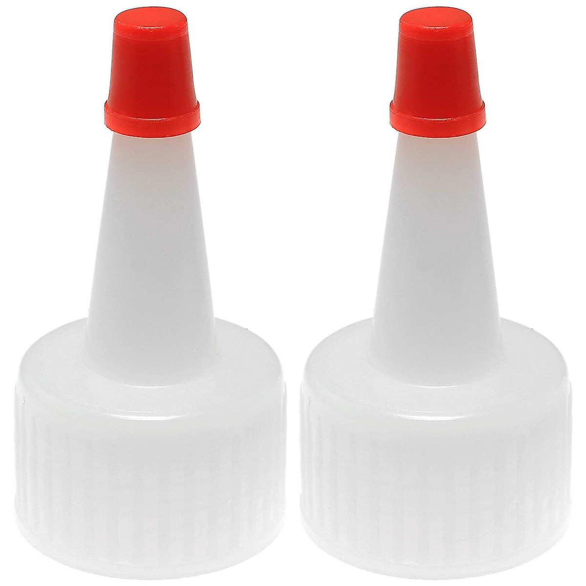 Lind Kitchen 25PCS 24mm Red-Tip Caps Plastic Bottle Caps Yorker Dispensing Cap Red Pointed Mouth Bottle Cap for Squeeze Bottles Glue Bottles