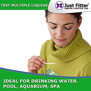 Just Fitter Alkaline Water pH Test Strips. Testing Kit for Home Drinking Water and Liquids. Universal Tester for Aquarium, Fish Tank, Pool, Hot Tub, Spa, Kombucha, Fermentation and Brewing Process.