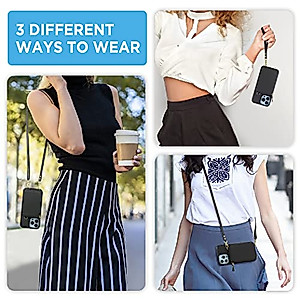 OUTXE iPhone 13 Pro Max Case Wallet for Women, Leather iPhone 13 Pro Max Wallet Case with Card Holder Wrist Strap Zipper, iPhone 13 Pro Max Purse Case Cover, 6.7 inch (Black)