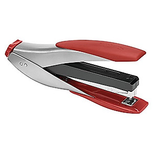 Swingline Stapler, SmartTouch Desktop Stapler, Reduced Effort, 25 Sheets, Full Strip, Silver/Red (S7066526)