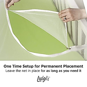 Mosquito Net for Cot, Crib & Cot Bed - Baby Mosquito Insect Net - Cat Net with Zipper Feature for Quick, Easy Access to Your Baby (by Luigi's)