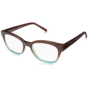 Kate Spade New York Women's Amilia Rectangular Reading Glasses, Brown & Blue Fade, 50 mm + 2