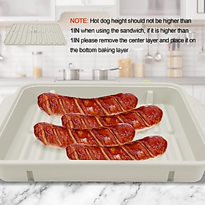M MUGOOLER Double Microwave Bacon Cooker/Tray with Splatter Lid, Safe, Easy Clean, Convenient Kitchen Tool，for Cooking (White)