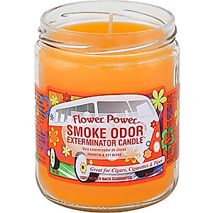 Smoke Odor Exterminator 13 oz Jar Candles Flower Power, Pack of 2