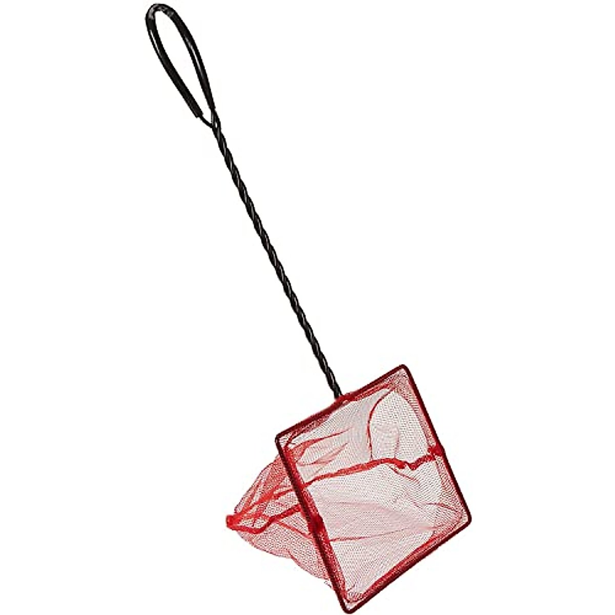 PENN-PLAX Infra-Red Quick-Net Aquarium Fish Net – Red Color for Invisibility – Durable, Strong, and Safe – 6” x 5” Net – 10” Handle