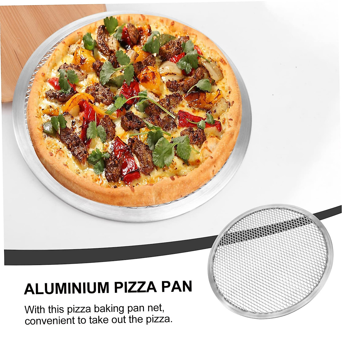 KICHOUSE Pizza Pan Pizza Oven for Grill Nonstick Bakeware Sets Pizza Screen 16 Inch Pizza Mesh Metal Pizza Baking Screen