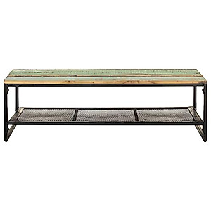 QJBSAVVA Coffee Table 43.3"x23.6"x13.8" Solid Reclaimed Wood,Bedside Tables Side Tables End Tables Entrance Tables Suitable for Meeting Rooms, Reception Rooms, Offices