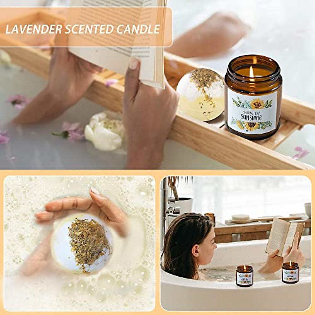 Sunflower Gifts For Women, Sunshine Gifts, Get Well Soon Gifts For Women, Care Package For Friends, Thinking Of You Gifts For Women, After-Surgery Gifts, Sick Care Package, Get Well Soon Gift Basket