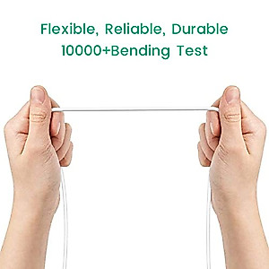 Micro USB Cable 10-Pack 6ft White, Bulk Android Charger Cord for E-Reader, Galaxy S7 S6, PS4, Paperwhite