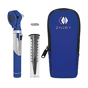 Zniry Fiber Optic Mini Otoscope - Ear Scope with Light, Ear Infection Detector (Blue Color) Reguler