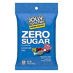 JOLLY RANCHER Zero Sugar Assorted Fruit Flavored Sugar Free Candy, 3.6 Ounce (Pack of 12)