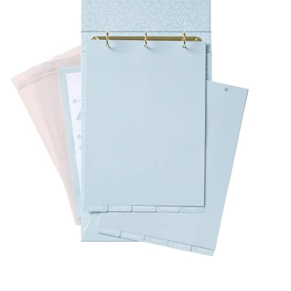 PPP Home Easel 10 Blue Mylar Tabs | Built-in Magnetic Closure | 3 Ring with 30 Heavyweight Sheet Protectors | Hardcover with Matte Lamination Finish | Recipe Book Holder | 10"x14" Size