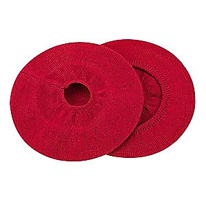 2 Pairs Headphone Sweater Cover Protectors with Stretchable Knit Fabric for Beats Studio 3 / 2 Wireless/Wired Bose QC35 25 15 Headphones (M-red)