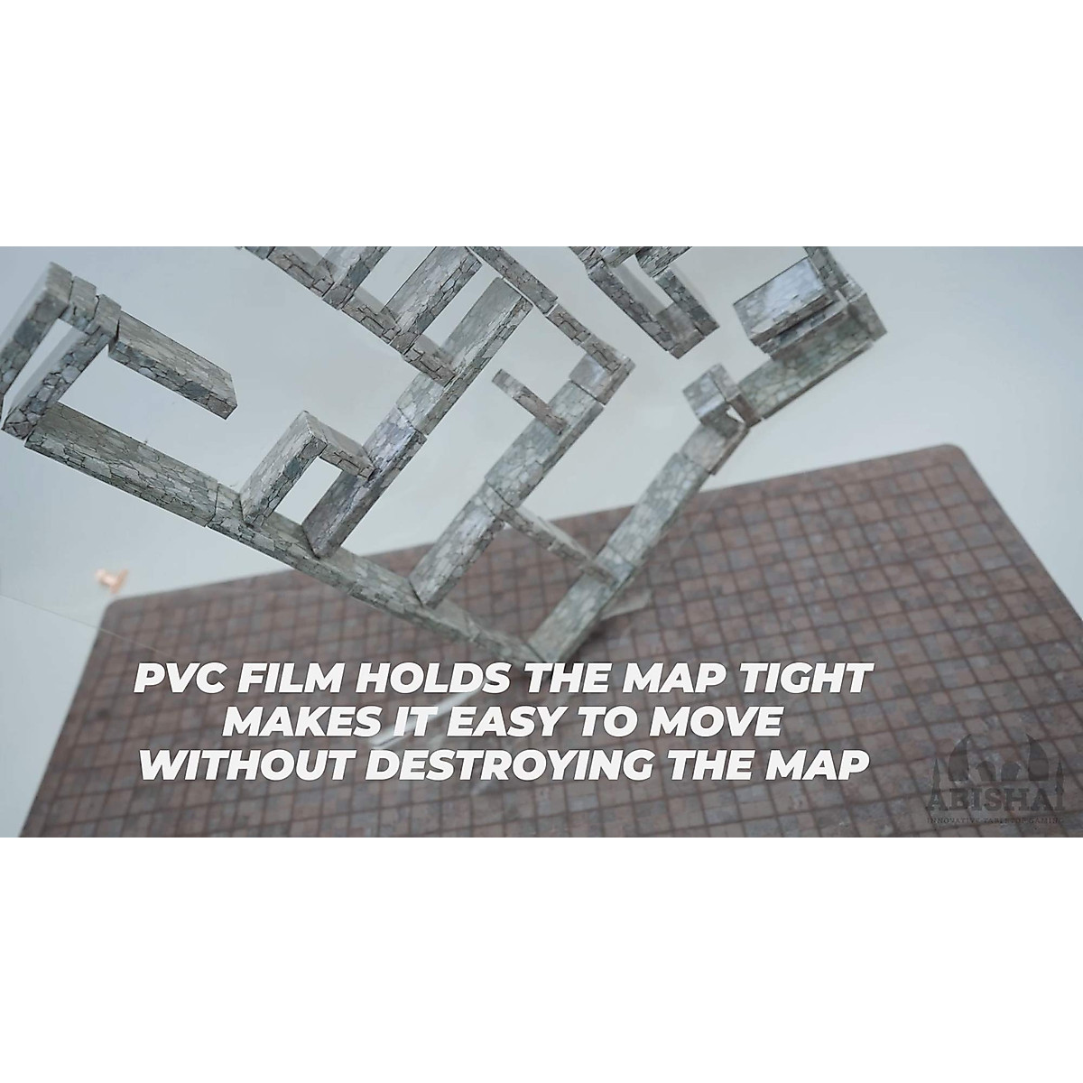 DIY Modular Dungeon Wall System - Stone Graphic 28mm Miniature Roll Playing Game - Dungeons and Dragons Maps - DND Role Play - Battle Grid Mat Accessory