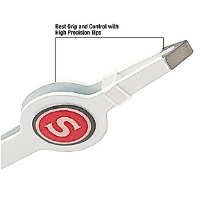 SINGER Slant Tip Tweezers with Wide-Grip for Sewing, Quilting, & Applique