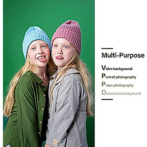 LimoStudio 6 x 9 ft. Green Chromakey Screen Backdrop Muslin, Extra Soft Silk Non-Glossy Texture with 5 Ring Clip Backdrop Holder for Photo Video Studio, AGG1338