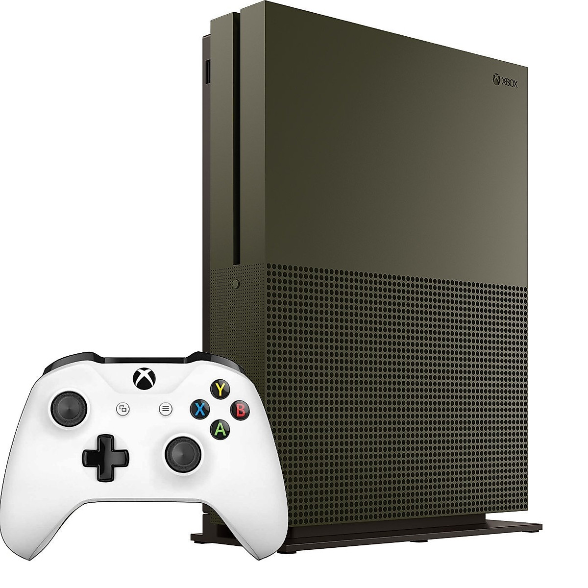 Xbox One S 1TB Military Green Special Edition Console and White Controller (Renewed)