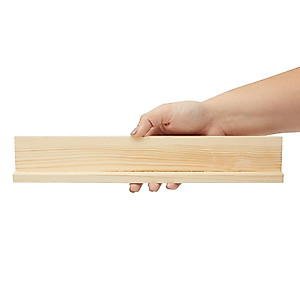 Juvale 4 Pack Domino Holder 13 inches, Wooden Dominoes Racks Trays Stand for Domino Table, Mexican Train, Chicken Foot, Mahjong Game