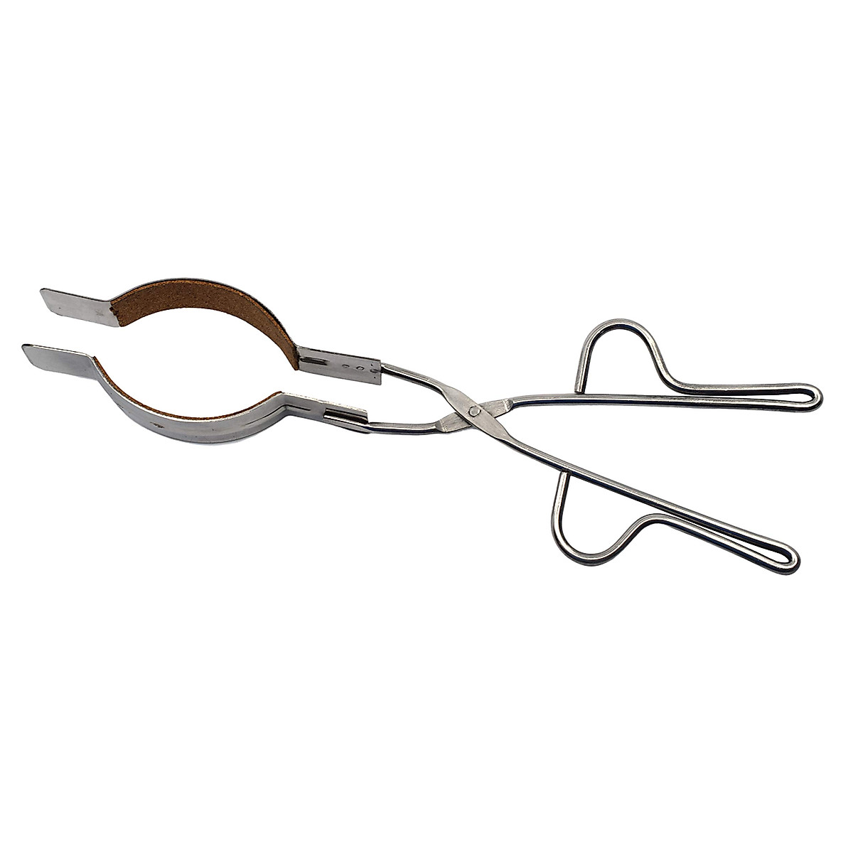 EISCO Heavy Duty Beaker Tongs, 12" Long, Cork Lined Jaws, Riveted Joint, Stainless Steel, Hot Beakers with 100mL to 1500mL Capacity