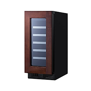 Summit ALWC15PNRLHD 15 Inch Wide 23 Bottle Capacity Wine Cellar Built-In or Freestanding Use, Panel Ready, ADA Compliant (LHD, Wine)