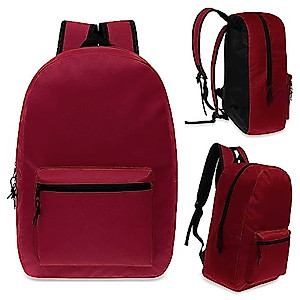 Moda West 24 Pack 17 inch Wholesale Bulk Backpack In Assorted Colors