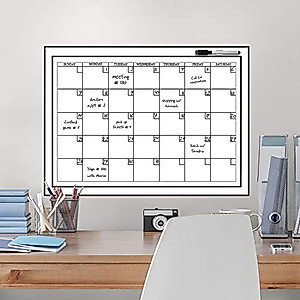 WallPops WPE0447 Large Monthly Dry Erase Calendar Decal, White & Off-White