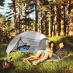Bessport Camping Tent for 3 Person, Lightweight Backpacking Tent Waterproof Windproof Two Doors Easy Setup Double Layer Outdoor Tents for 3 to 4 Seasons, Suitable for Outdoor,Hiking,Camping
