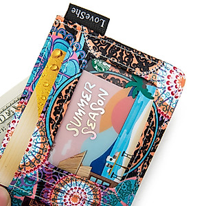 LOVESHE RFID Blocking credit card holder for Women(SunFlower)
