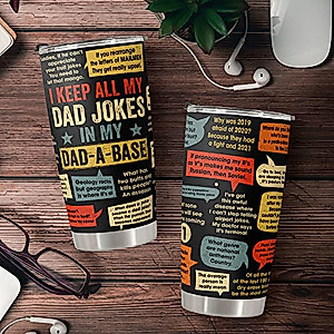 Macorner Gift For Dad - Stainless Steel Tumbler 20oz - Dad Joke Birthday Gift for Dad Men Gift - Fathers Day Gift From Daughter Son Wife - Funny Christmas Gift For Men Dad Stepdad Bonus Dad Uncle