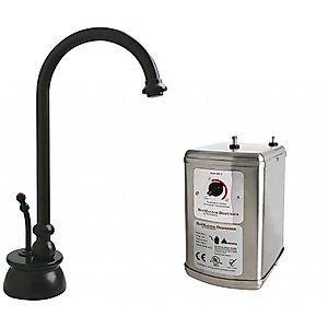 Westbrass D261H-12 10" Calorah 1-Handle Water Dispenser Faucet with Instant Hot Tank, 10-3/8", Oil Rubbed Bronze