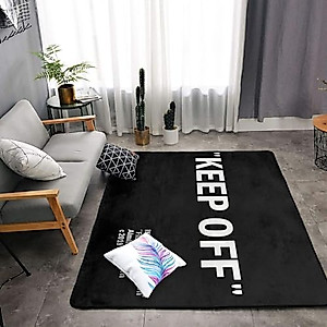 KINXTUCYZ Keep Off Area Rug Yoga Sofa Polyester Carpet Floor Door Mat for Home Art Decor Living Room Bedroom (NKF03, 60x40in(150x100cm))