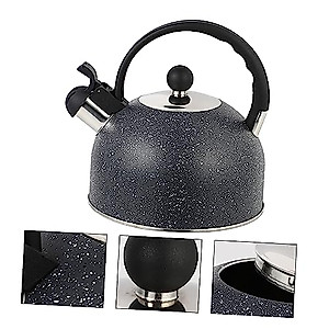 CONGARTENO Pot Small Kettle for Camping Espresso Maker Coffee Instant Stove Whistling Tea Calentador De Leche Steel Coffee Mug Automatic Espresso Machine Large Heated Coffee Mug Black Plastic