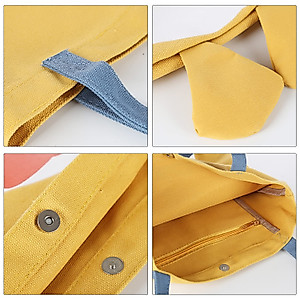 KKC HOME ACCENTS Duck Canvas Tote Bag Cute Aesthetic School Shoulder Bag Reusable Grocery Shopping Bags for Women Teacher Mother as Gifts Washable