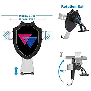 Pride Triangles in Pride Flag Colors Car Phone Holder Mount Universal Cellphone Vent Clamp for Dashboard Windshield Stand