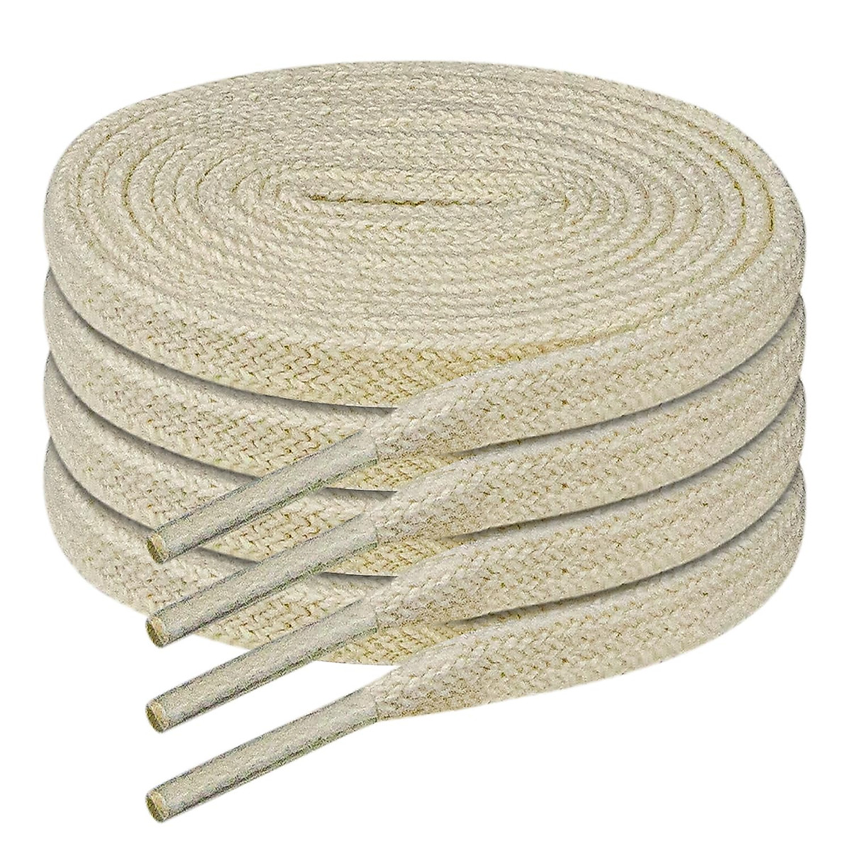 Endoto 2 Pairs Shoelaces for Converse Sneaker Shoes Flat Laces Replacement(Color:Beige,Size:54Inch)