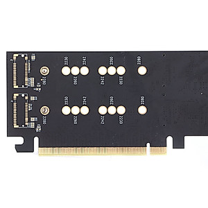 Nvme Pcie Card, Pcie Nvme Adapter NVME Two‑Plate Design 3.0 X16 Great Workmanship Environmentally Durable for Computer for Desktop for Replacement for PC