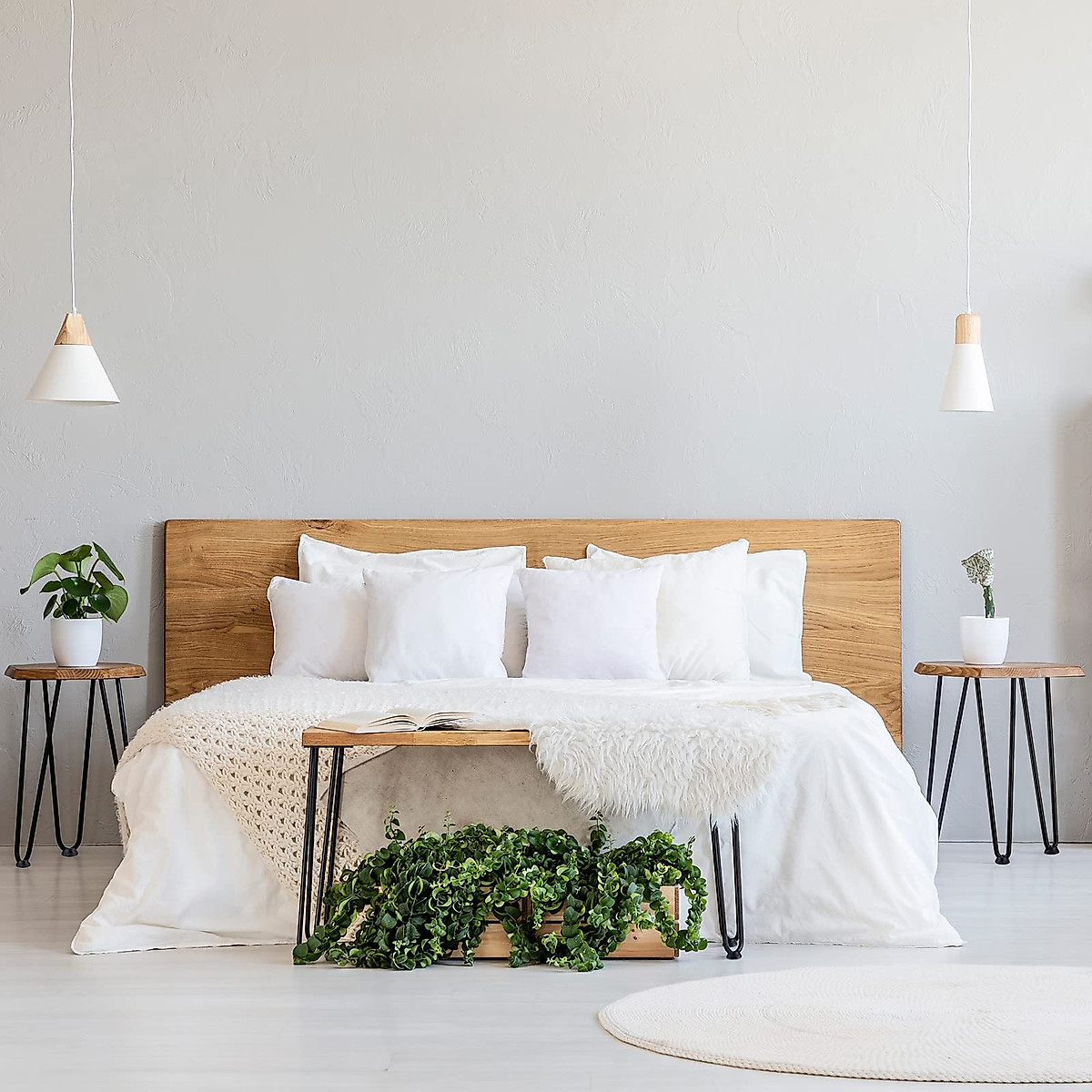 12 Pack Hairpin Legs 16 Inch Metal Table Legs Heavy Duty Desk Legs Furniture Legs Coffee Table Legs for Cabinet, Wardrobe, Side Table, Drawers, Nightstand, Bench with Floor Protectors and Screws