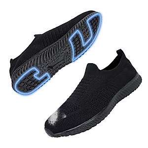 Akk Ladies Sports Shoes Walking Shoes for Women Casual Lace Up Breathable Tennis Running Sneakers Black Size 8