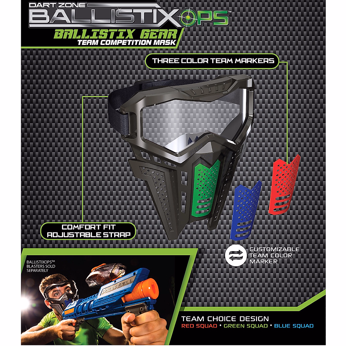 Dart Zone BallistixOps Tactical Gear Team Competition Mask