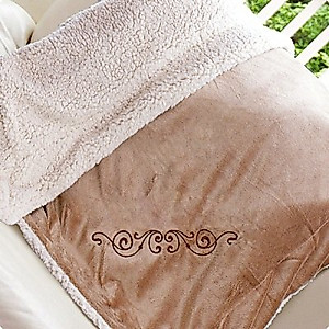 GiftsForYouNow Personalized Throw Blanket with Name, Measures 50 x 60 Inches, Embroidered and Sherpa Blanket for Bed or Couch, Polyester Throw Blanket