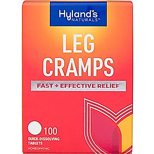 Hyland's Naturals Leg Cramp Tablets, Natural Relief of Calf, Leg and Foot Cramp, 100 Count